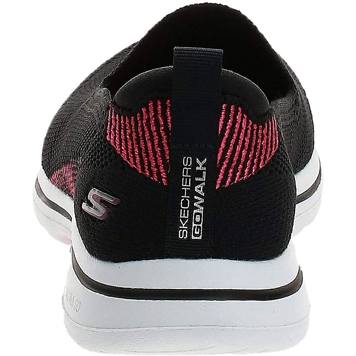 Skechers Women's GO Walk 5-PRIZED Sneaker, Black/Pink, 7 M US