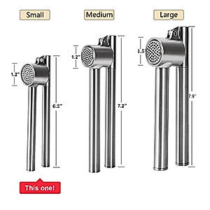 Mempedont Garlic Press Mincer - 304 Stainless Steel Garlic Crusher & Peeler Set, Detachable, Heavy-duty, Rust Proof Garlic Mincer Design for Extracts More Garlic Paste Per Clove