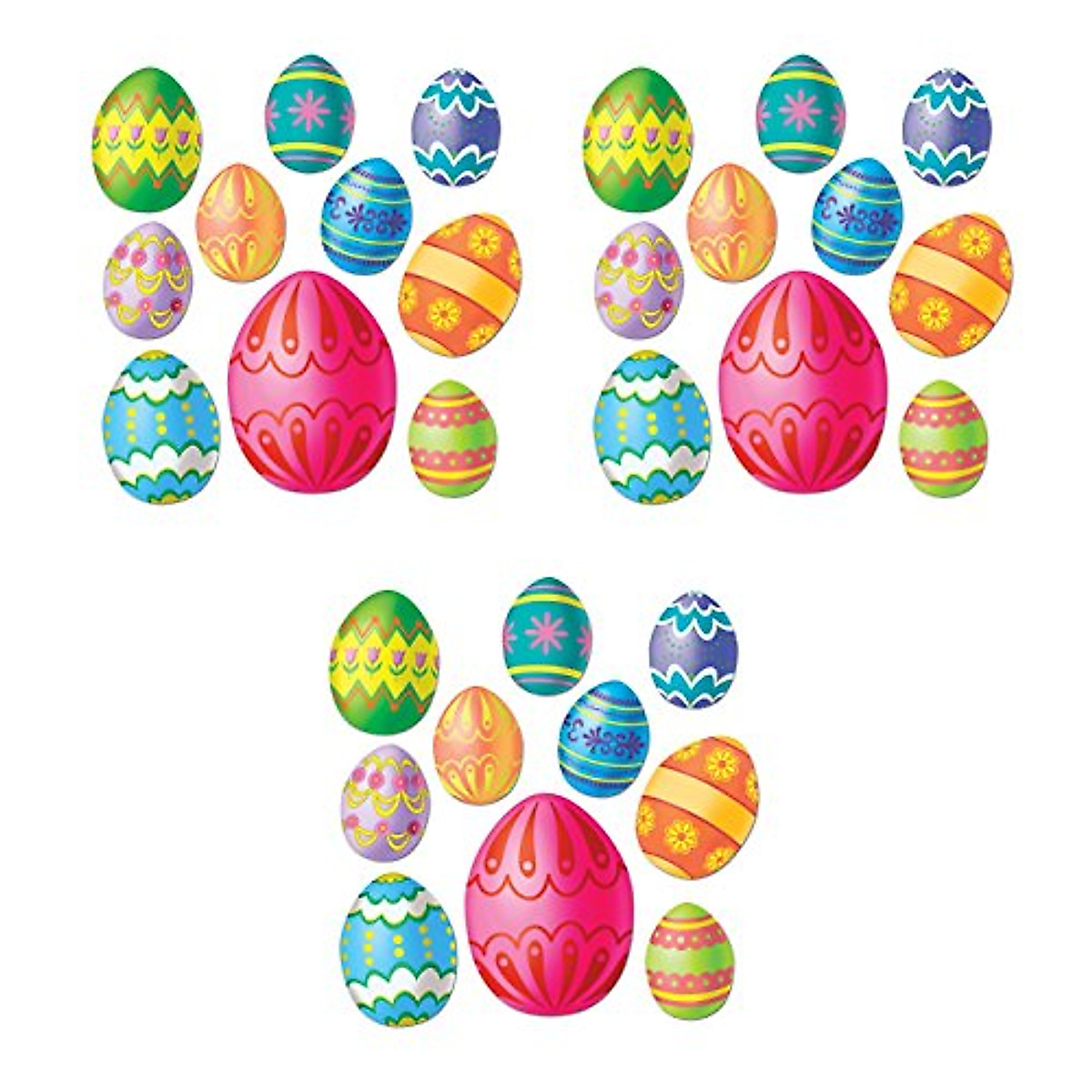 Beistle S44027AZ3 Easter Egg Cutouts Assorted Sizes, Pack of 30