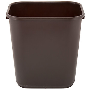TableTop King 28 Qt. / 7 Gallon Brown Rectangular Wastebasket