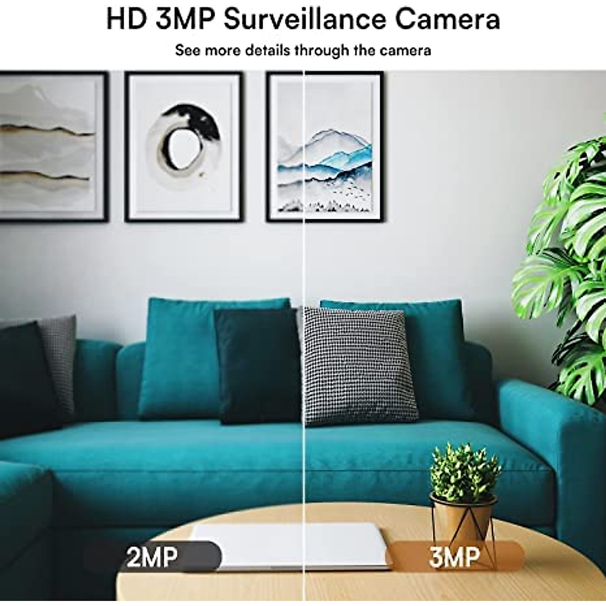 XVIM 2.4GHz WiFi Light Bulb Camera, 3MP Light Bulb Security Camera, Pan/Tilt Wireless Camera Indoor with Night Vision, Human Detection & Live Alerts, 2-Way Audio