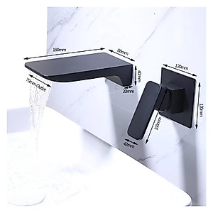 ItoNc Chrome Bathroom Waterfall Basin Mixer Faucet Single Lever Wall Mounted Washing Basin Taps Waterfall Bath Mixer Tap,Kitchen faucets