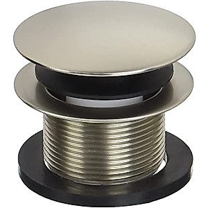 Westbrass D398R-07 1-1/2" NPSM Coarse Thread Mushroom Tip-Toe Bathtub Stopper Bath Drain, 1-Pack, Satin Nickel