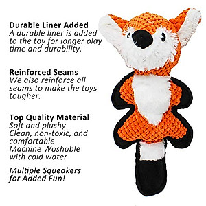 Jalousie 5 Pack Value Bundle Dog Toys Assortment Dog Plush Toys Dog Squeaky Toys Assortment Puppy Pet Mutt Dog Toy Dog Squeak Toy for Medium Large Dogs