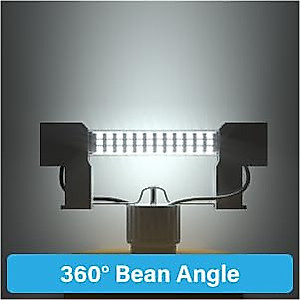 Lustaled R7s LED Bulb 118mm 10W 1300LM Day Light 6000K 110-130V J118 J Type Linear Double Ended 100W Halogen Equivalent for Floodlight Landscape (2 Pack Not Dimmable)