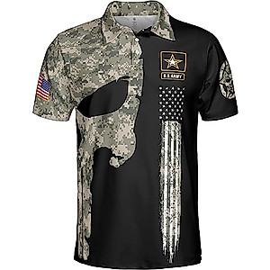 Personalized Veteran Polo Shirt, Custom Name US Army Retired Polo, Veteran Shirts, Army Veteran Shirts for Men S-5XL