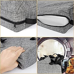 Toddler Booster Seat for Dining Table, Booster Seat for Table, 12.6x3.34 Inch Portable High Chair for Travel, HOSEASCA Compact Lightweight Travel Booster Seat with Adjustable Straps for Baby(Grey)