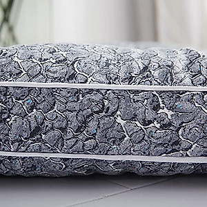 Chair Cushion with Ties for Dining Pad 2 Pack Tufted Thick Square Floor Non Slip Reversible Seat Kitchen Living Room Yoga Bedroom Office Decor (20x20 Inch, Blue)