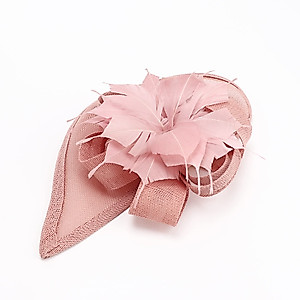 DRESHOW Women Fascinator Hats Tea Party Hat Vintage Pillbox Hat Headband for Cocktail