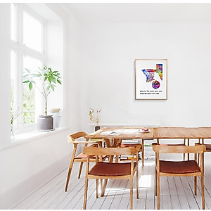 Dignovel Studios 8X10 Unframed Basketball Training Practice Like You've Never Won Quotes Watercolor Art Print Inspirational Wall Art Housewarming Office Home Decor DN555