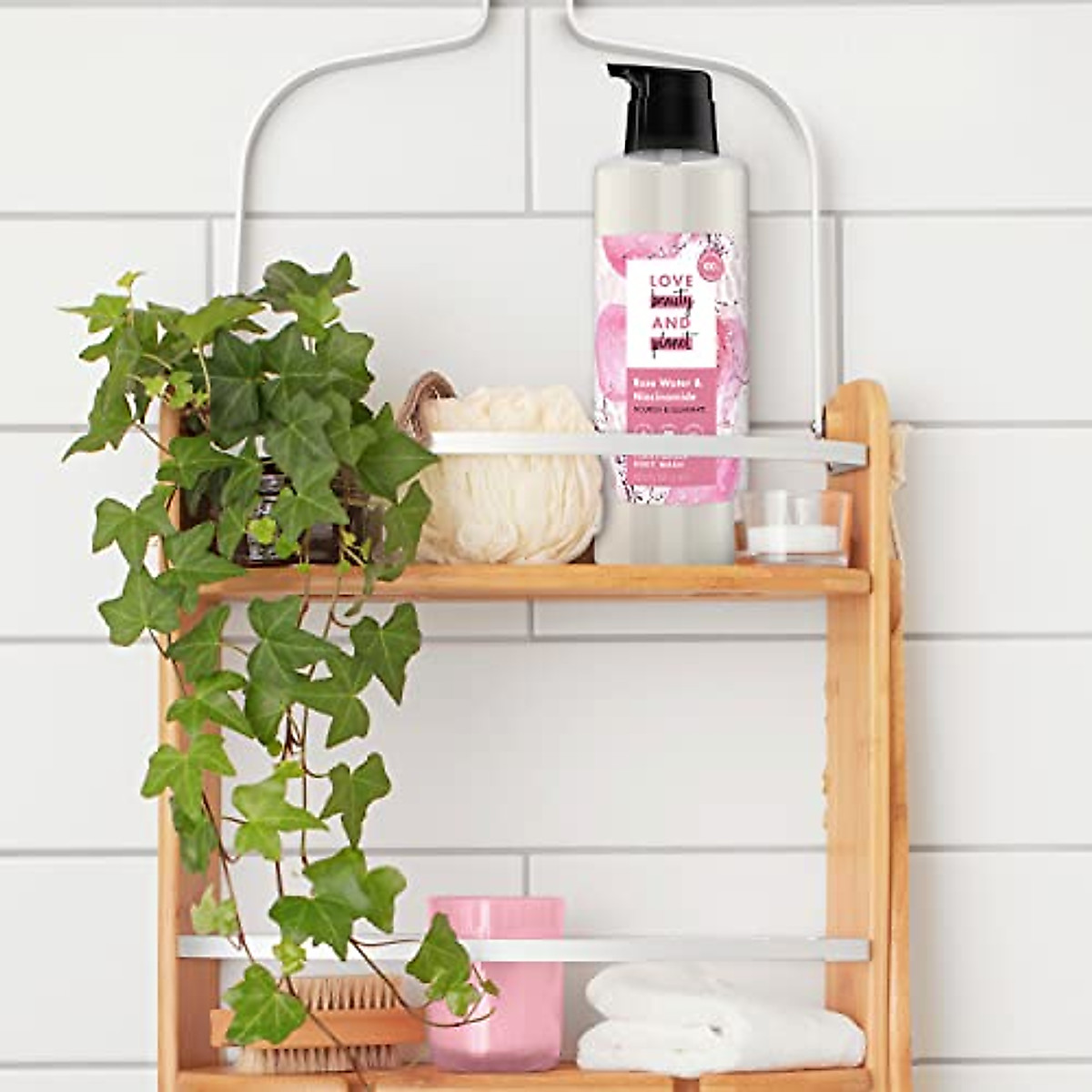 Love Beauty and Planet Plant-Based Body Wash Nourish and Illuminate Skin Rose Water and Niacinamide Made with Plant-Based Cleansers and Skin Care Ingredients 32.3 fl oz