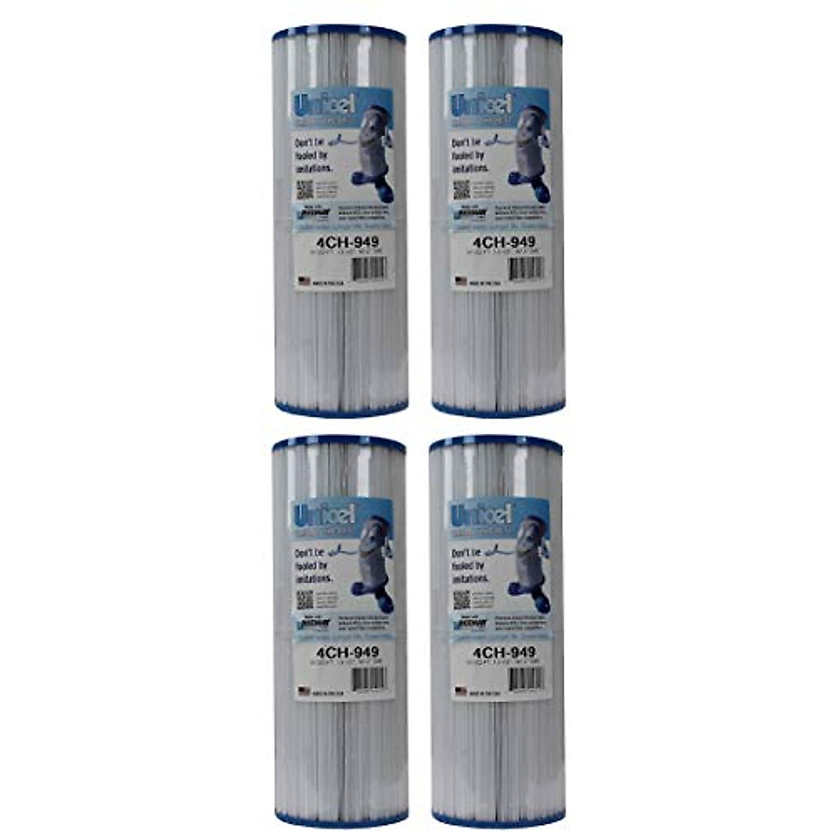 4) New Unicel 4CH-949 Pool Spa Waterway Replacement Filter Cartridges 50 Sq Ft