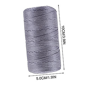 DIY Knitting Yarn 2 Rolls Thin Ice Silk Thread Crocheting Yarn Crafts Yarn for Crocheting Hand Knitting Yarn Professional Yarn Weaving Nylon Yarn Hollow Braided Rope Body Line