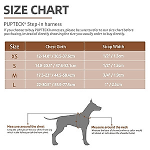 PUPTECK No Pull Dog Harness Soft Adjustable Basic Nylon Step in Puppy Vest Outdoor Walking with ID Tag X-Small