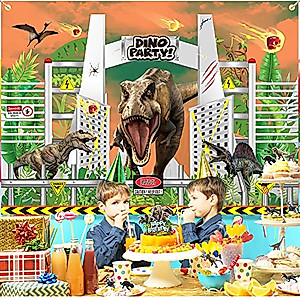 7x5ft Dinosaur Backdrop Jurassic Theme Dinosaur Birthday Photography Backdrop for Boy Kids Adults Indoor Outdoor Dinosaur Birthday Decoration Party Supplies Backdrop