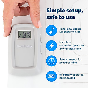 PetSafe ScatMat Indoor Training Mat, 7 Correction Modes, Protect Your Furniture, Training Tool for Dogs and Cats, Threshold Size Mat (46 in X 3 in) - Pet Proof Shelves, Mantles - Battery-Operated Mat