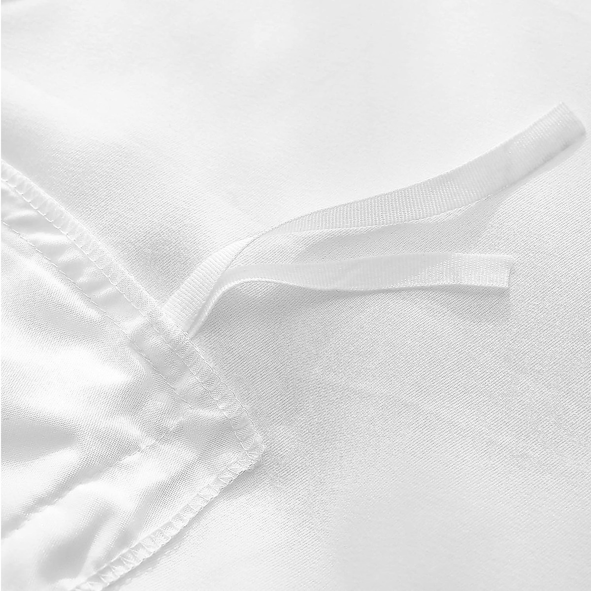 SDIII 3PCS White Queen Duvet Cover Set, 1 Duvet Cover and 2 Pillowcases, Washed Microfiber, White Duvet Cover Queen Size with Zipper and Corner Ties