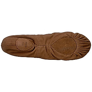 Bloch Women's Pump Split Sole Canvas Ballet Shoe/Slipper Dance, Cocoa, 6.5