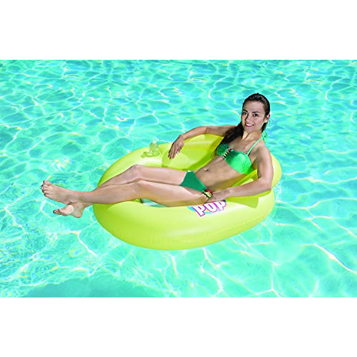 Poolmaster Yellow Water Pop Mesh Pool Lounge