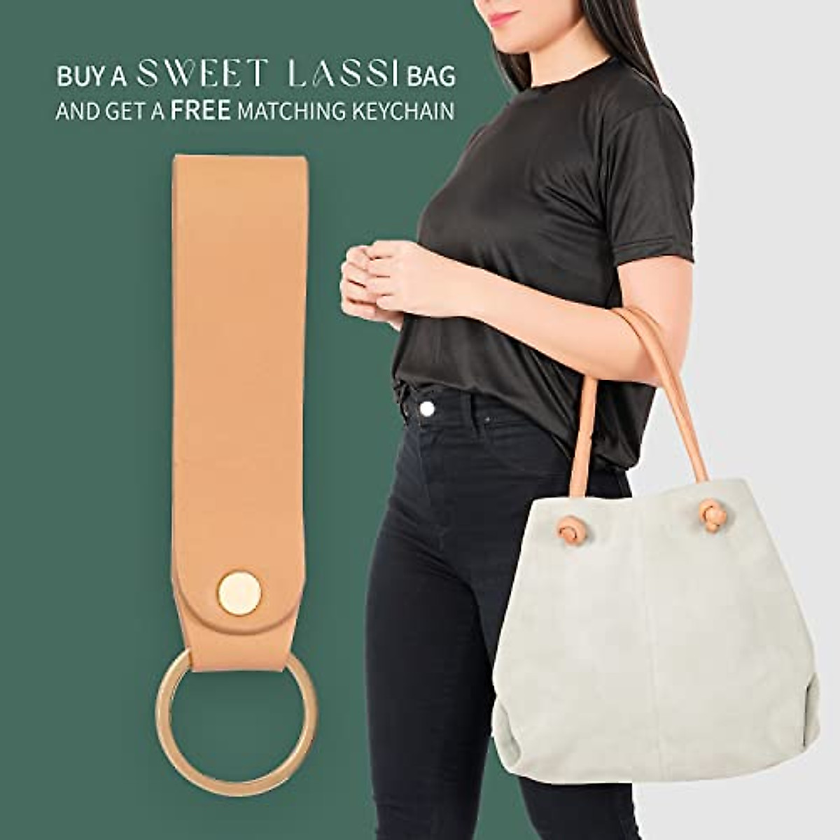 Sweet Lassi Shoulder Bag. Sheepskin, Stylish Women’s Bag. for Travel, Card Holder, Wallet, Cellphone