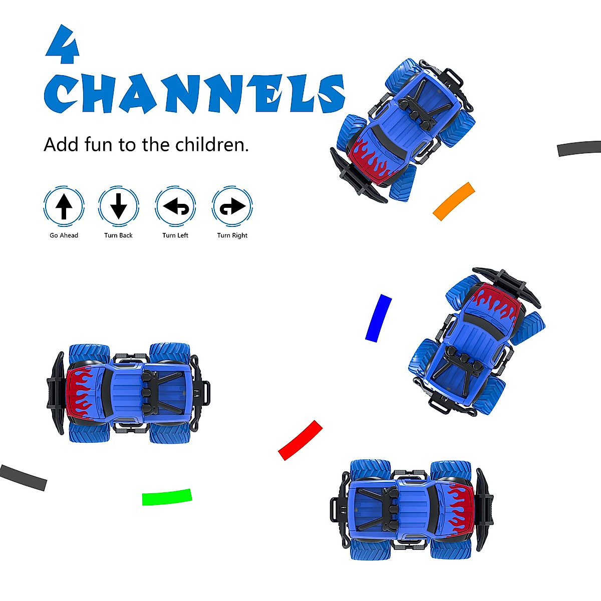Outdoors Toys for 4-5 Year Old Boys Race Car Toys Remote Control Trucks for 5-6 Year Old Kids Radio Control RC Car for Boy Toys Age 3 4 5 6 Best Gifts