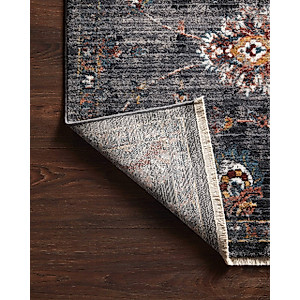 Loloi II Samra Collection SAM-08 Charcoal/Multi 2'-3" x 3'-10" Accent Rug