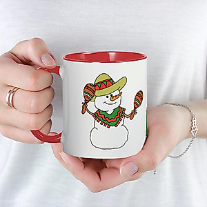 CafePress Feliz Navidad Snowman Mug Ceramic Coffee Mug, Tea Cup 11 oz
