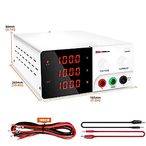 Display DC Power Supply, R-SPS10010, 100V 10A, Adjustable Voltage Regulators, USB Switching Power Supply