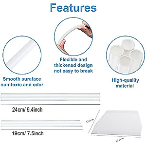 QCYOHO 41Pcs Plastic Cake Dowel Rods Set, 20 Pcs White Cake Support Rods, 5 Pcs Cake Separator Plates for 4, 6, 8, 10, 12 Inch Cakes, 15 Pcs Clear Cake Stacking Dowels for Tiered Cakes