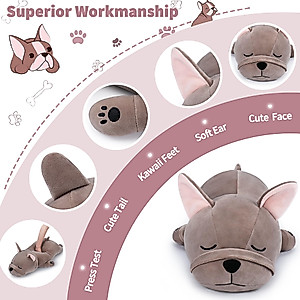 Auspicious beginning 30'' Giant French Bulldog Plush Stuffed Animal- French Bulldog Dog Plush Pillow Plushies, Large Sleeping French Bulldog Large Plushie Toy, Birthday Gifts for Kids Girls Boys