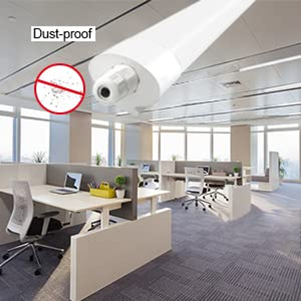 Super Bright LED Tube Light Fixture 2FT, 5000K Utility Shop Lights, IP66 Waterproof Garage Light, Ceiling and Under Cabinet Lighting, 30W 3300LM Tube Light for Bedroom Workbench Garage Kitchen Office