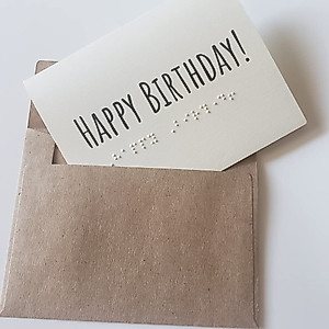 Braille Greeting Card Happy Birthday Blind Low Vision Card for Men Women Kids A2