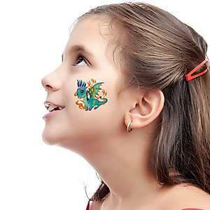 ArtCreativity Dragon Temporary Tattoos for Kids - Bulk Pack of 144 Tattoos in Assorted Designs, Non-Toxic 2 Inch Tats, Birthday Party Favors, Goodie Bag Fillers, Non-Candy Halloween Treats