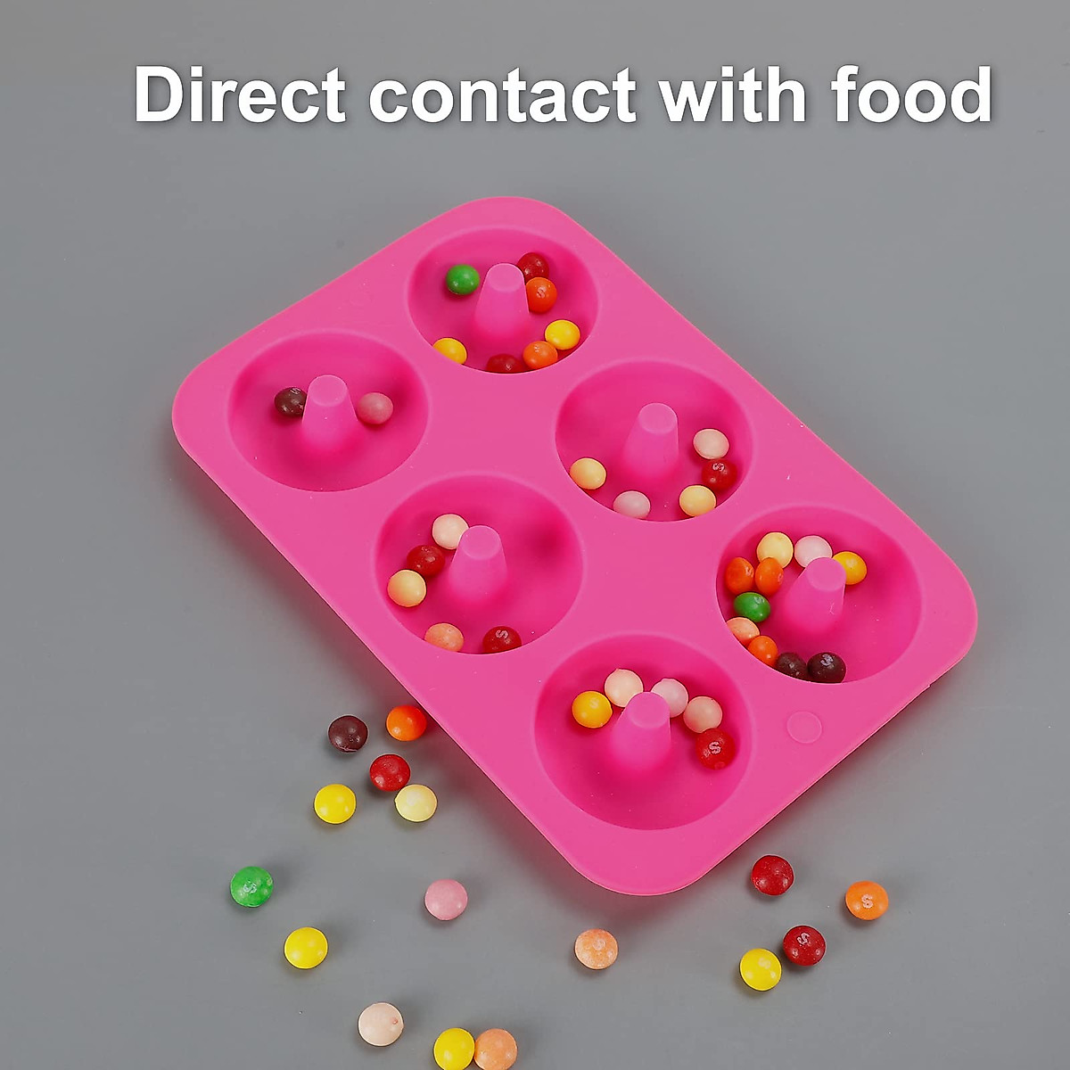 HEHALI 3pcs Donut Pan, Non-Stick Silicone Donut Mold, Bagel Doughnuts Pan for Baking in Clearance, Tray Measures 10x7 Inches