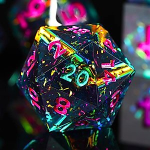 DND Dice,Dice Set, D&D Dice, Dungeons and Dragons Dice, Sharp Edge Dice for Table Games (Magic World)