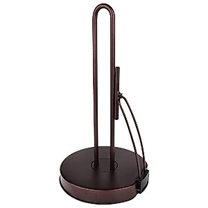 Spectrum Diversified Euro Tension Paper Towel Holder (Bronze) - Storage Organization for Kitchen Counter, Pantry, Laundry, Apartment, RV, and Bathroom