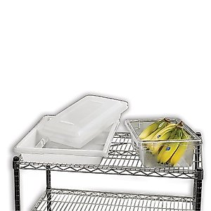 RUBBERMAID Tote Box - 18x12x3-1/2 - White Polyethylene - Lot of 6