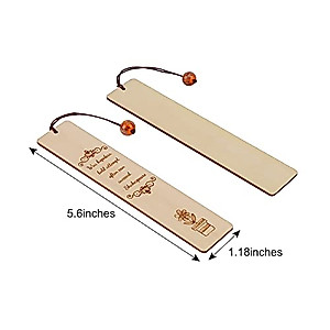 Donxote Bookmark Set of 2, Inspirational Bookmarks for Book Lovers, Natural Wooden Carving Art Philosophy Book Mark, is A Unique Valentines Gift for Students, Men, Women and Kids