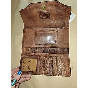 American Darling Wallet 4x8 inch Hand Carved Leather Purse for Womens Western Clutch Cow Girls