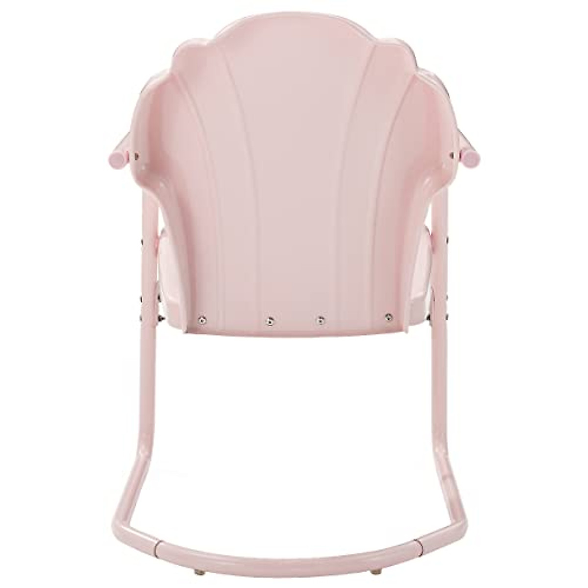 Crosley Furniture CO1029-PI Tulip Retro Outdoor Metal 2-Piece Armchair Set, Pastel Pink Gloss