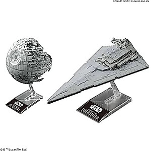 Bandai Star Wars Plastic Model Death Star II 1/2,700,000 & Star Destroyer 1/14,500 "Star Wars"