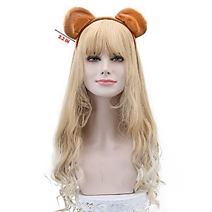 HODRME Plush Bear Ears Headband-Halloween Christmas Festival Theme Party Animal Cosplay Costume Headbands