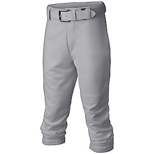 Easton | PRO+ Pull Up Baseball Pant | Youth | Full Length | Elastic Bottom | Youth Grey Y S