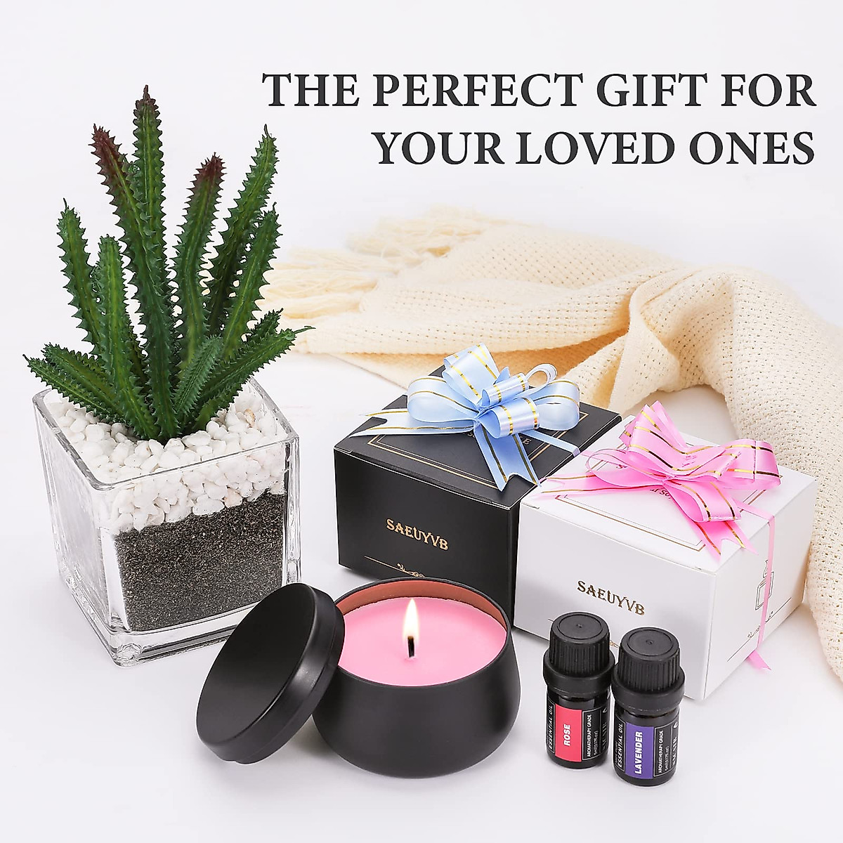 SAEUYVB Candle Making Kit,Candle Making Kit for Adults,Candle Making Kit with Hot Plate,Candle Making Supplies - DIY Starter Soy Candle Making Kit - Perfect as Home Decorations