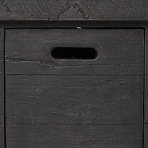 Christopher Knight Home Custer Outdoor Rectangular Fire Pit - 40,000 BTU, Grey