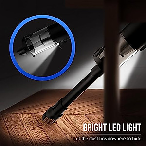 Coransi Car Vacuum Cleaner High Power 13000PA, Hand Vacuum Cordless Ultra-Lightweight 1.24lbs, Portable Car Vacuum Cleaner with Air Blower, Handheld Vacuum Wireless with LED for Pet Hairs