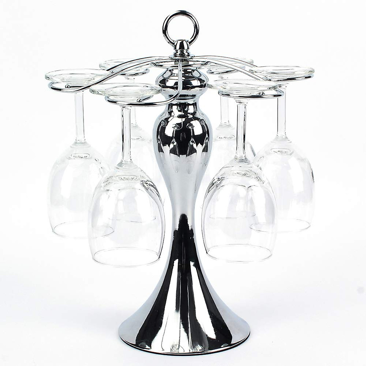 DreamiDeco Countertop Stemware Holder and Wine Glass Drying Rack for Home and Bar, Each Holds 6 glasses, 2 Packs