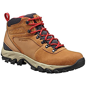 Columbia Men's Newton Ridge Plus II Suede Waterproof Boot, Breathable with High-Traction Grip,elk/mountain red,17