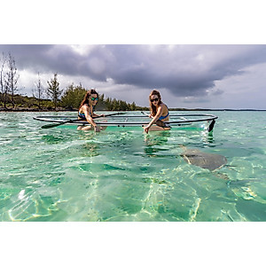 Genuine Crystal Kayak by The Crystal Kayak Company | Clear Commercial Grade Single/Double Riders | Transparent Hybrid Kayak/Canoe | Exploring, Fishing, Rental or Family Fun!