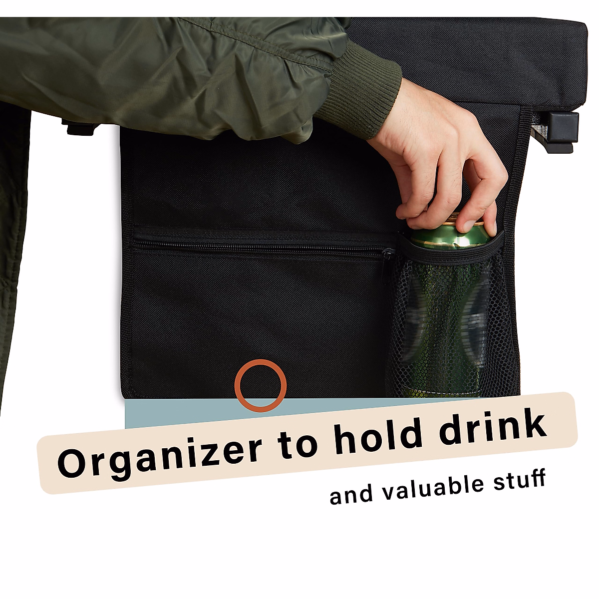 SPORT BEATS Stadium Seats with Back Support Bleacher Chairs with Back and Cushion Thick Padded Bleacher Seats Includes Shoulder Strap